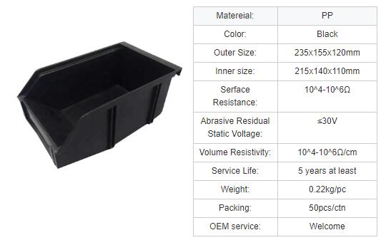Conductive Esd Storage Box Esd Drawer Components Box For Electronic PCB Use