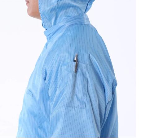 Uniforms Esd Clothing Material 100% Polyester Plaid Electrically ...