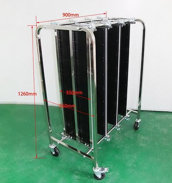 Stainless Steel ESD PCB Storage Trolley Carts Four Wheels Anti Static ...
