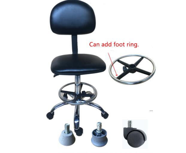 Clean Room Laboratory Anti static PU Foam Chair Seat Height Control