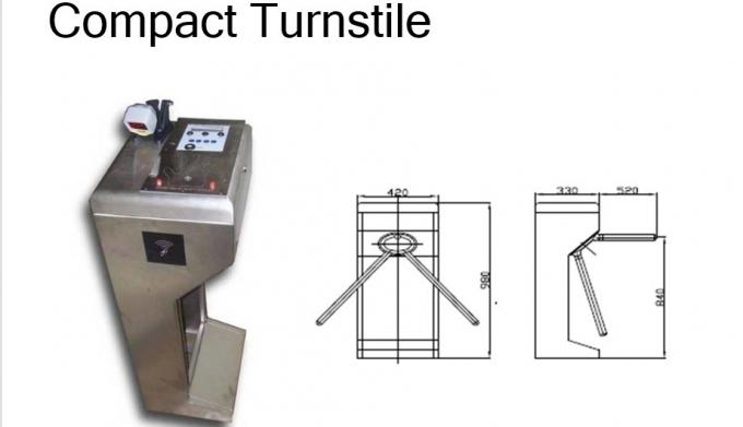 Auto Access Control ESD Turnstile Gate Security System With IC Card Durable
