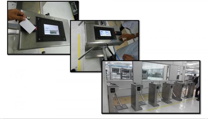 Half Height ESD Turnstile Access Control Double Direction LCD Tester ...